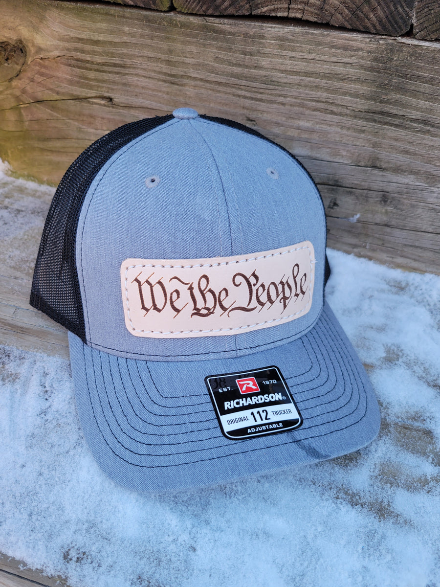 We The People Leather Patch Hat – TTT-Custom-Leather-