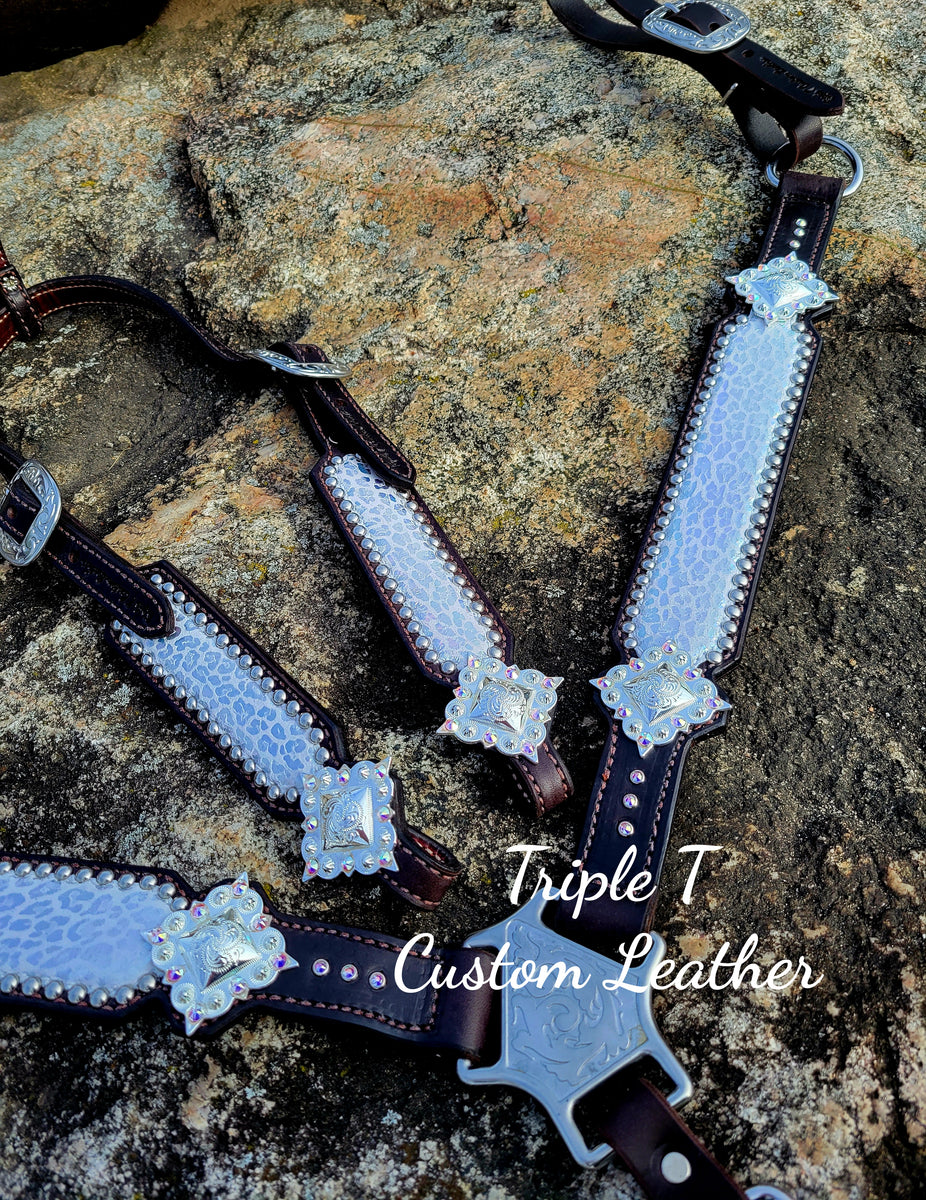 Holographic Cheetah Bling Tack Set – TTT-Custom-Leather-