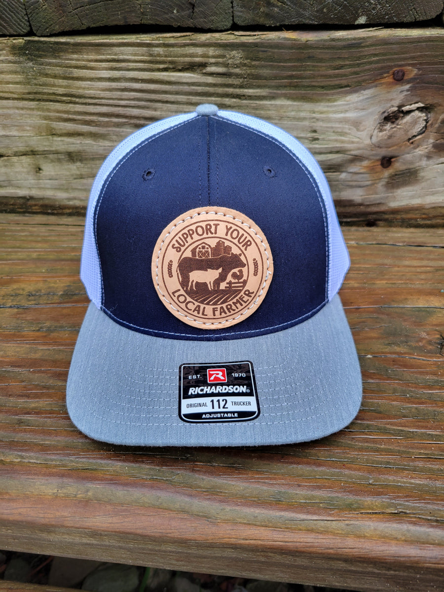 Support Your Local Farmer Leather Patch Hat – TTT-Custom-Leather-